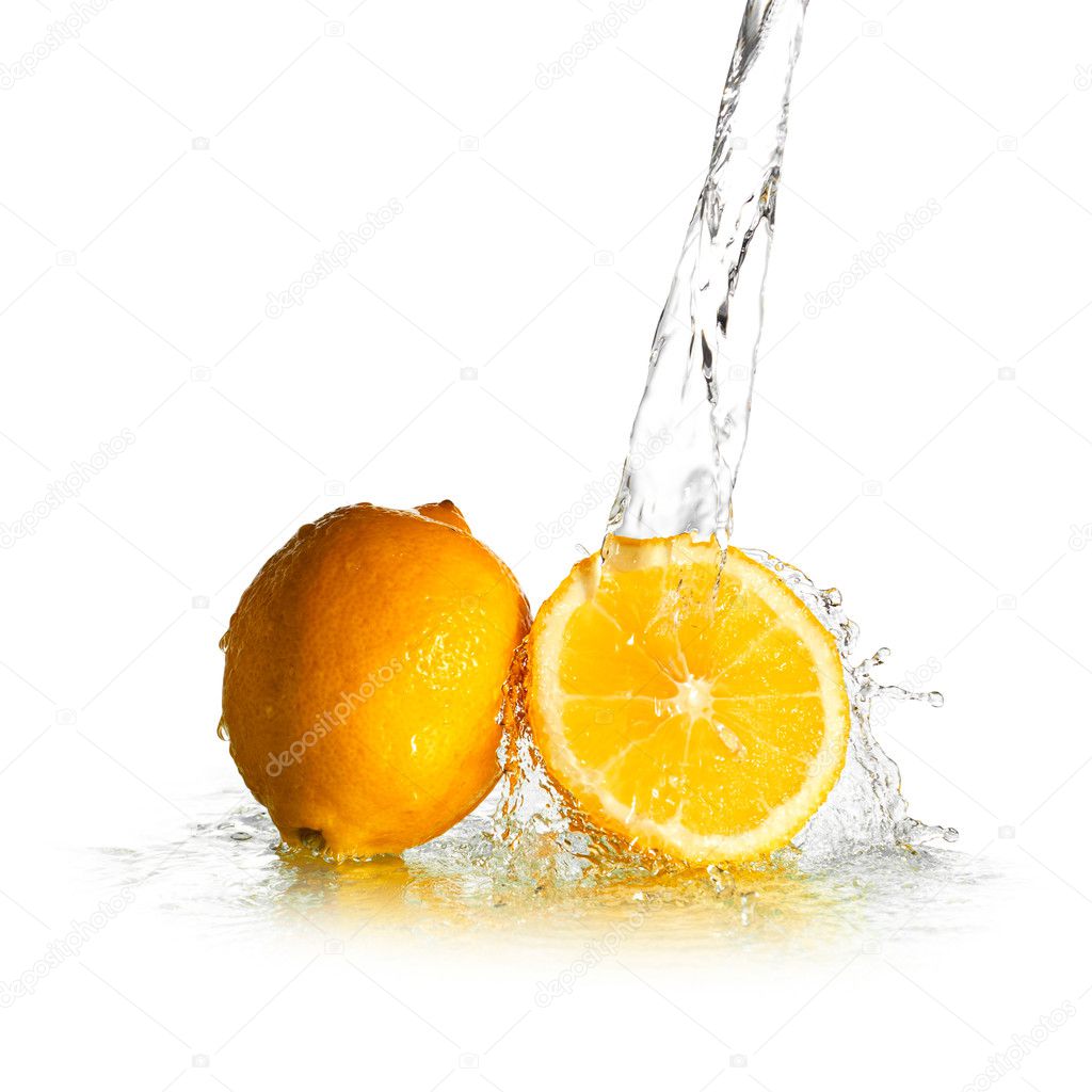 Water splash on lemon — Stock Photo © merznatalia #5636025 Water splash on lemon — Stock Photo © merznatalia #5636025