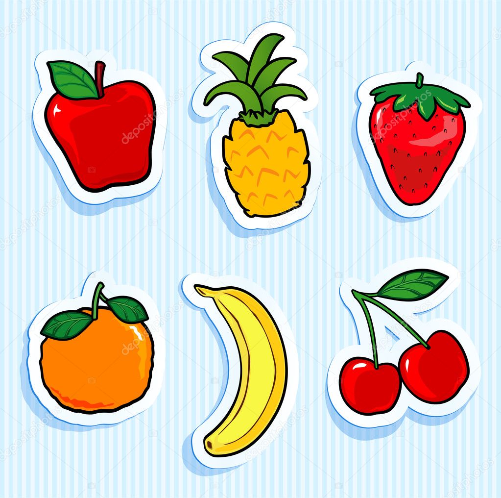 Fruit stickers — Stock Vector © LuisaVenturoli #6510979 Fruit stickers — Stock Vector © LuisaVenturoli #6510979
