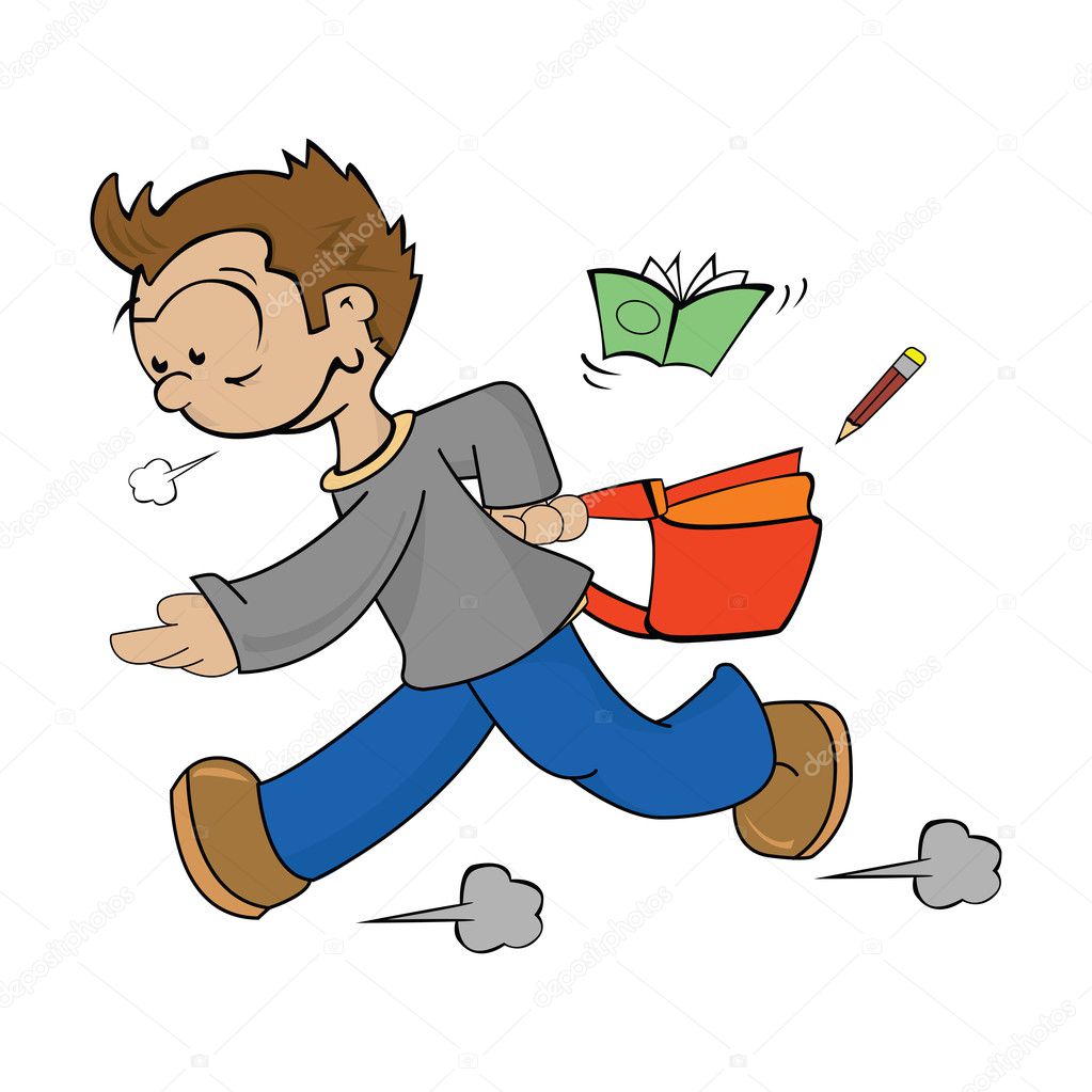 Boy late for school — Stock Photo © ainsel #5935709 Boy late for school — Stock Photo © ainsel #5935709