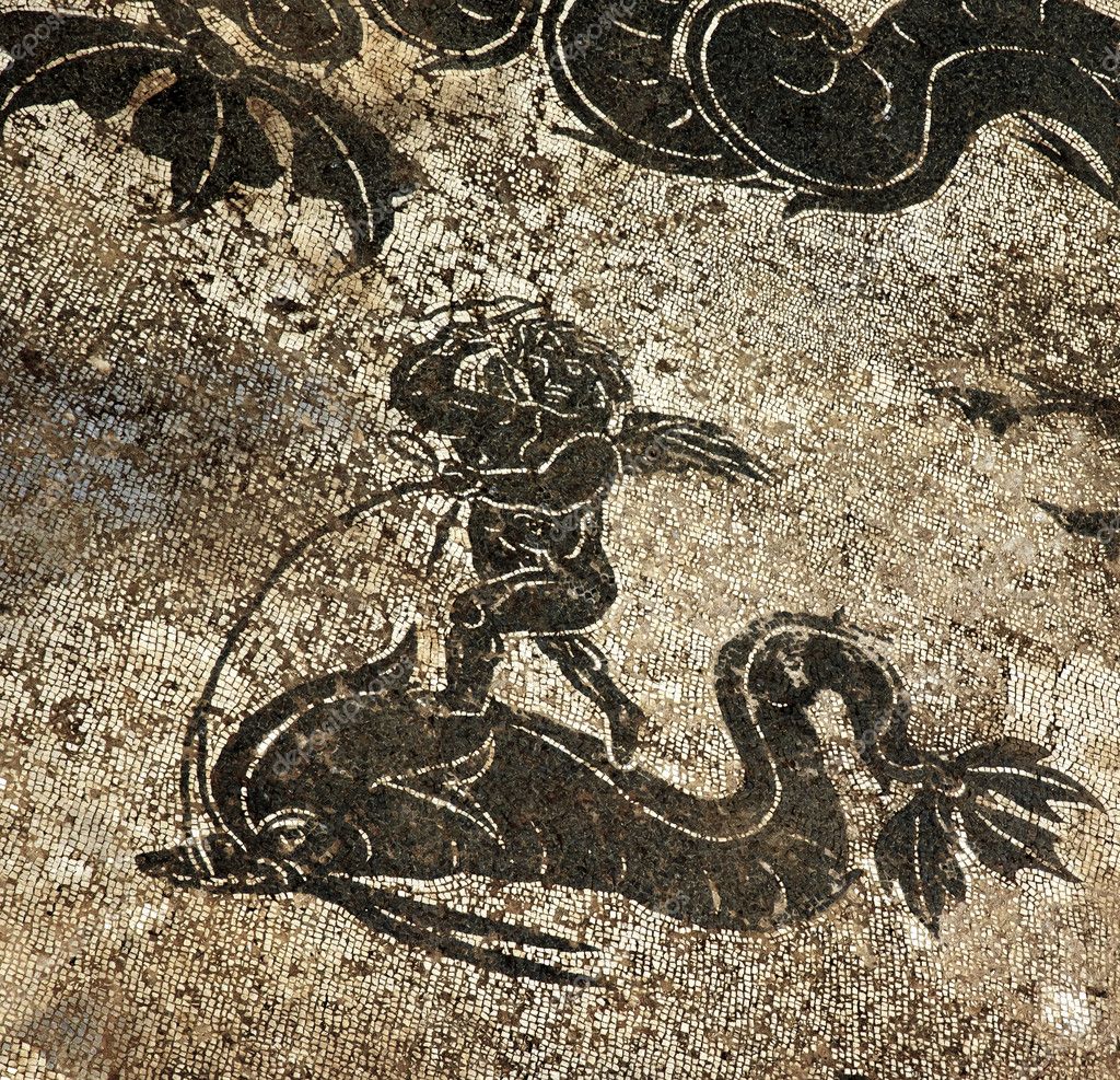 Ancient Roman Cupid Dolphin Mosaic Floor Ostia Antica Rome Italy ... Ancient Roman Cupid Dolphin Mosaic Floor Ostia Antica Rome Italy ...