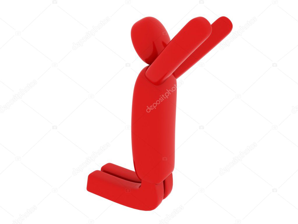 Red man praying - Social Themes — Stock Photo © megastocker #6665031