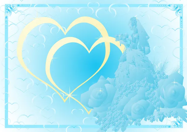 Blue wedding background — Stock Vector © GUARDING #6492205