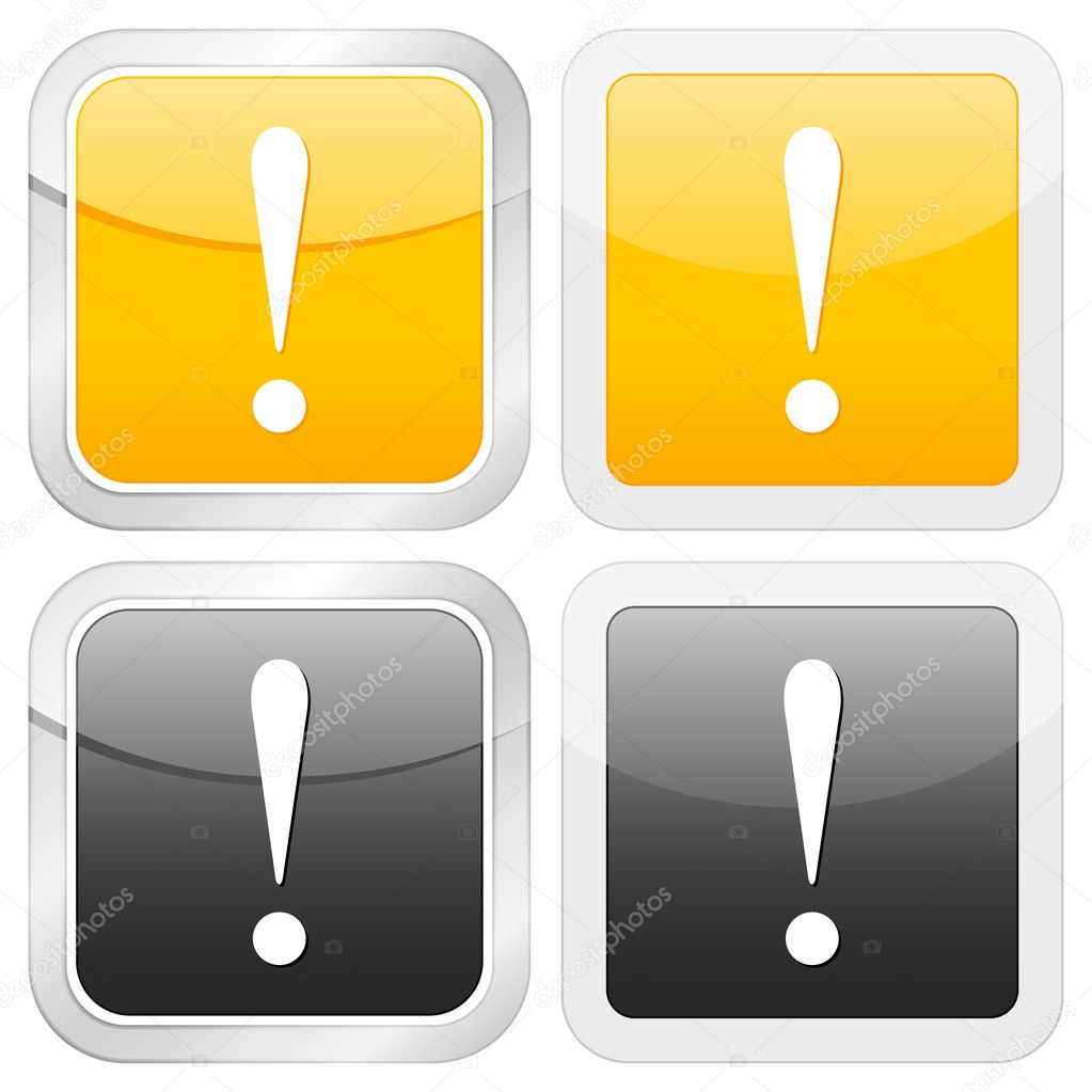 Square icon exclamation mark — Stock Vector © julydfg #5546751 Square icon exclamation mark — Stock Vector © julydfg #5546751