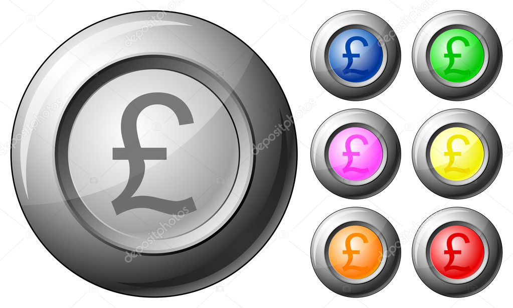 Sphere button british pound Stock Vector Image by ©julydfg #6471670