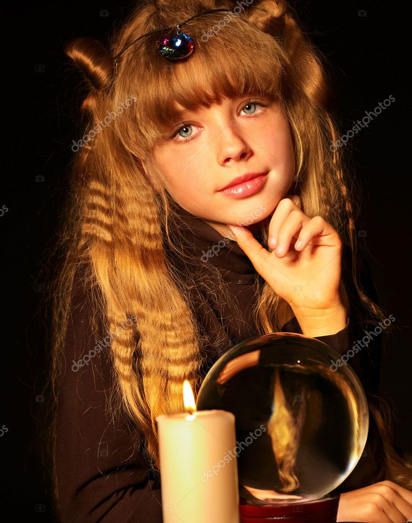 Child holding crystal ball. — Stock Photo © poznyakov #6725880