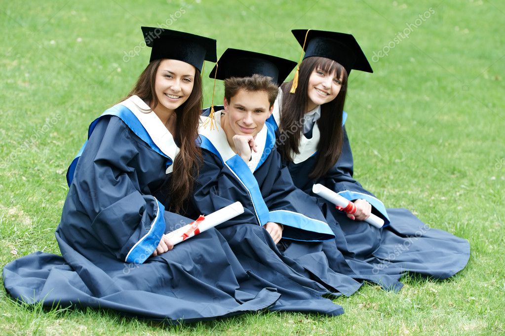 Happy graduation students — Stock Photo © kalinovsky #5743250