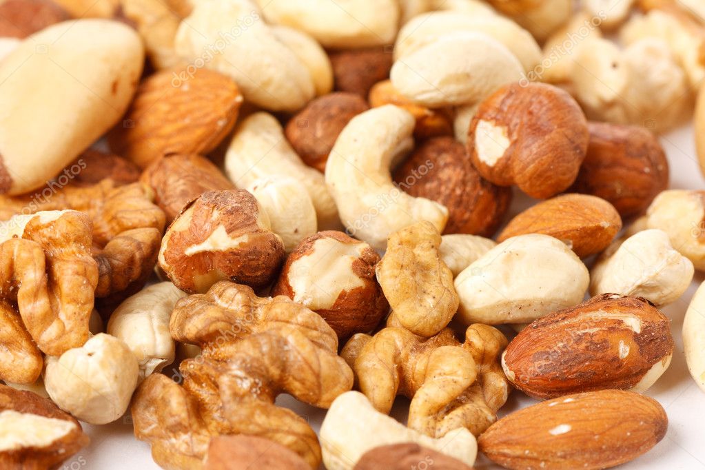 Different kinds of nuts — Stock Photo © Shebeko #6460672