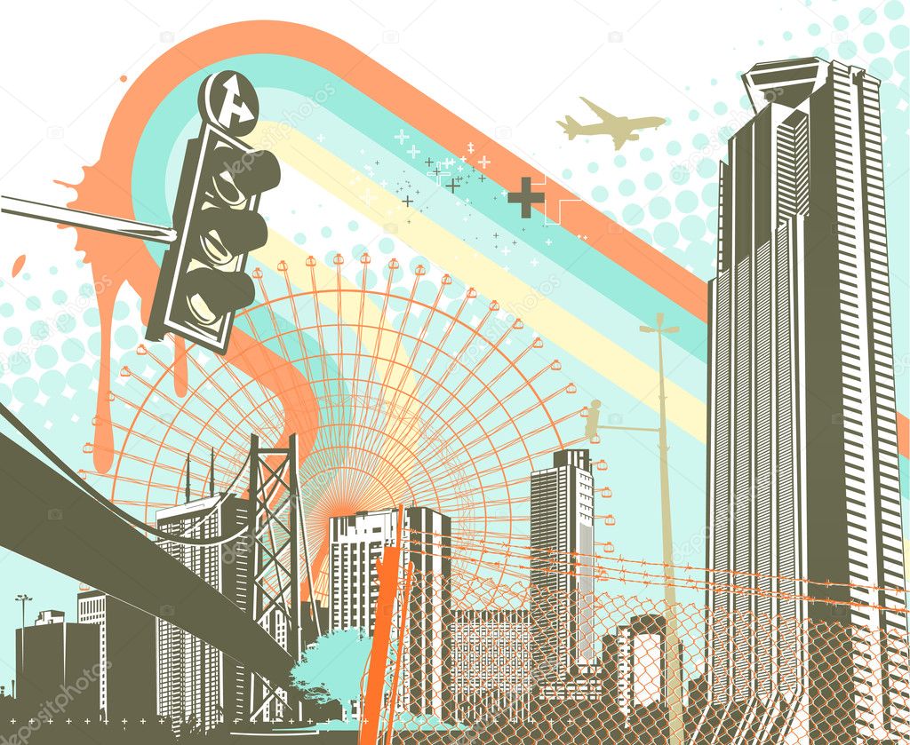 Urban background — Stock Vector © ladyann #6690074