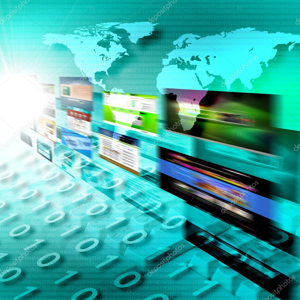 Abstract image of media streams — Stock Photo © SergeyNivens #5425402