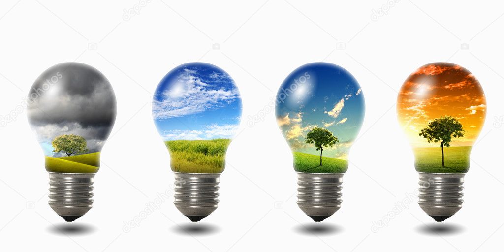 Light bulb with nature — Stock Photo © SergeyNivens #5794601
