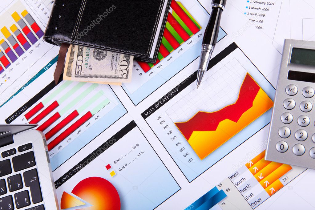 Graphs, charts, business table. Stock Photo by ©SergeyNivens 6064931