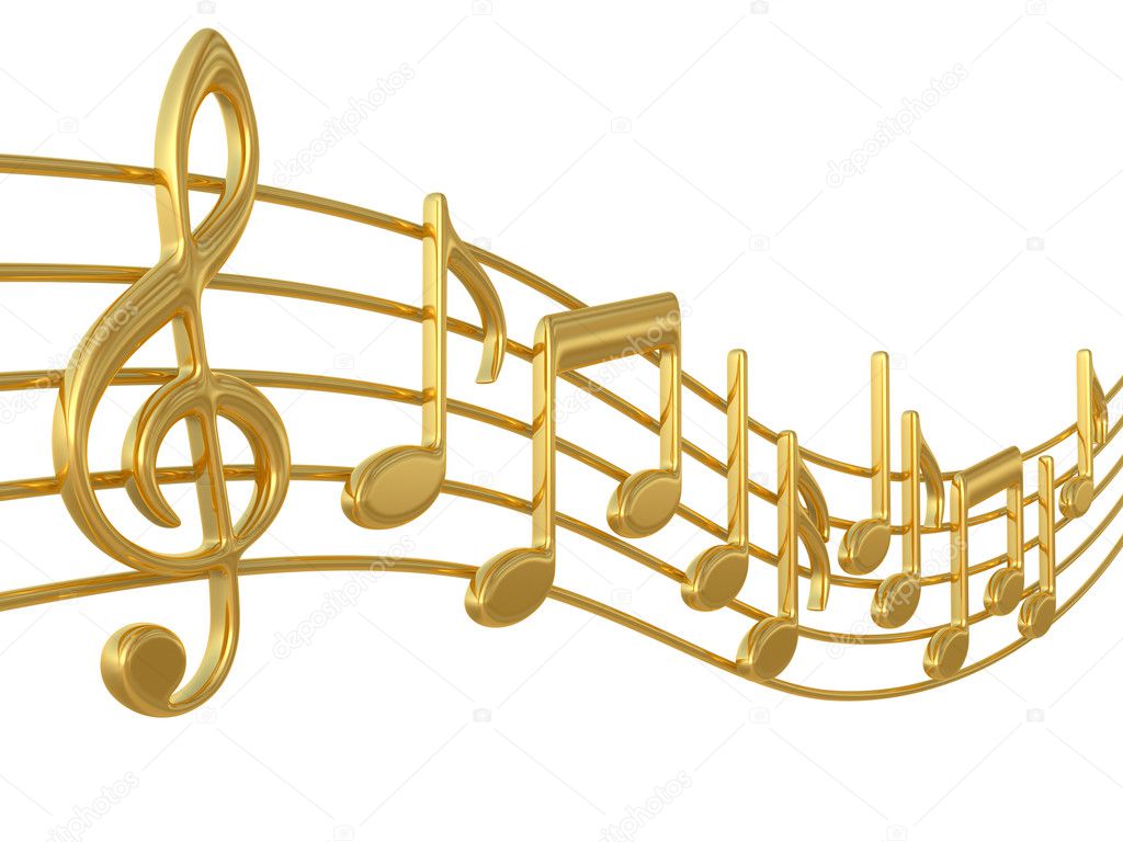 Music notes on staves — Stock Photo © Altsha #5857353