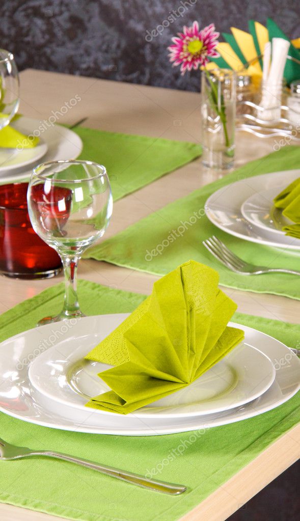 Serving of table in a restaurant — Stock Photo © AndreySt #6333320