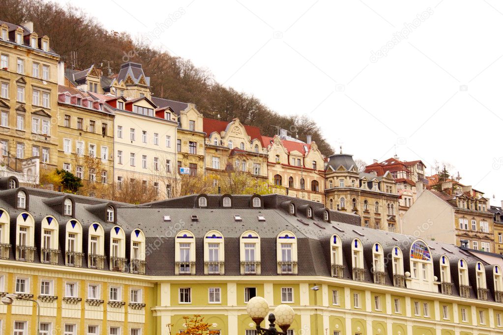 Famous spa resort Karlovy Vary aka Karlsbad Stock Photo by ©AndreySt ...