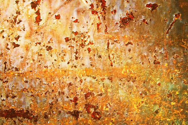 Oxidized metal sheet covered with old paint. — Stock Photo © lypnyk2 ...