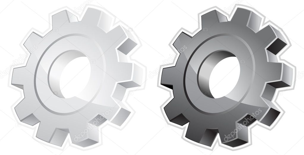 Gears two Stock Vector Image by ©creatOR76 #5761290