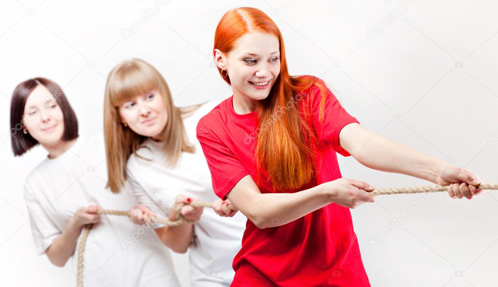 Girls are pulling the rope Stock Photo by ©natulrich 5546950