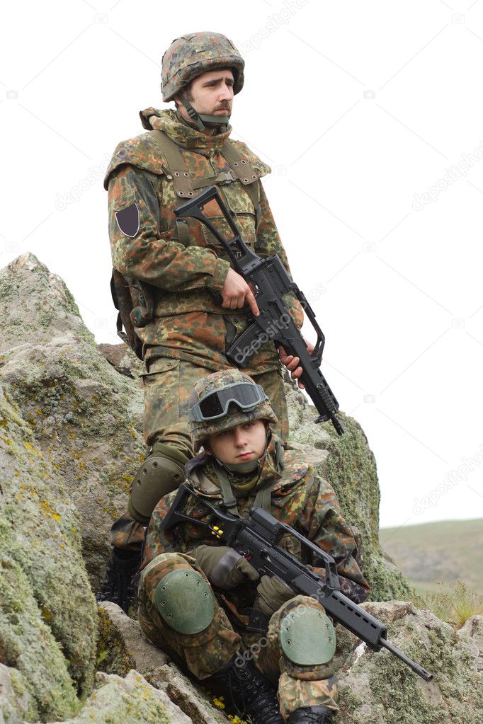 Equiped soldiers with guns Royalty Free Photo, Stock Image by ...