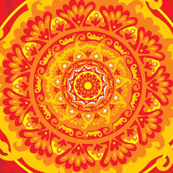 Mandala rainbow | Rainbow sun mandala — Stock Vector © venimo #6387221