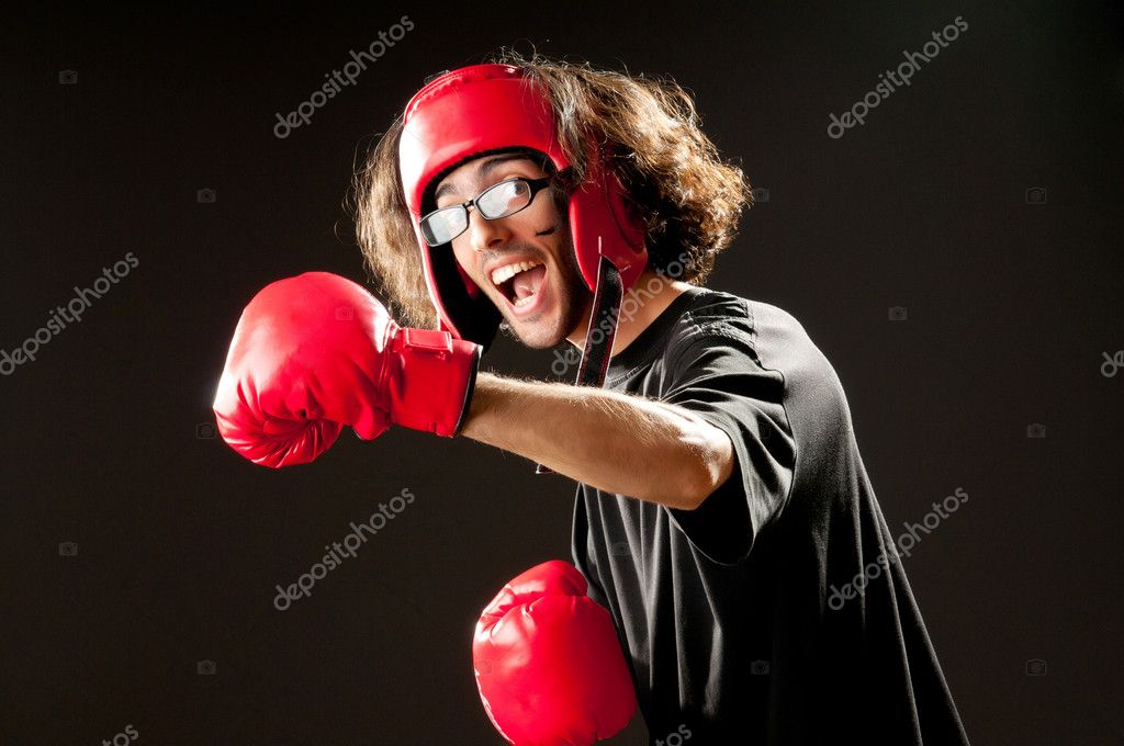 Funny boxer isolated on white Stock Photo by ©Elnur_ 6349521