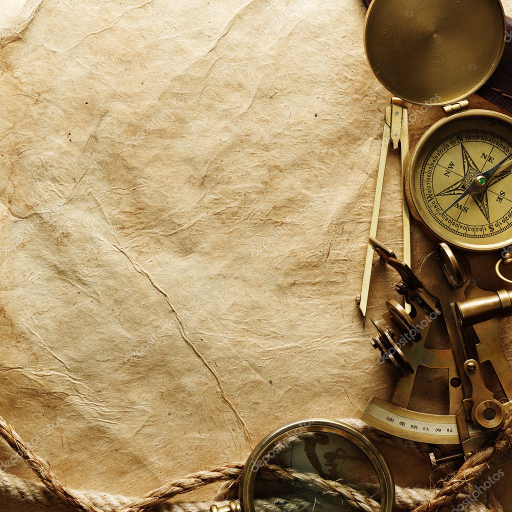 Compass on vintage paper — Stock Photo © Irochka #5440622