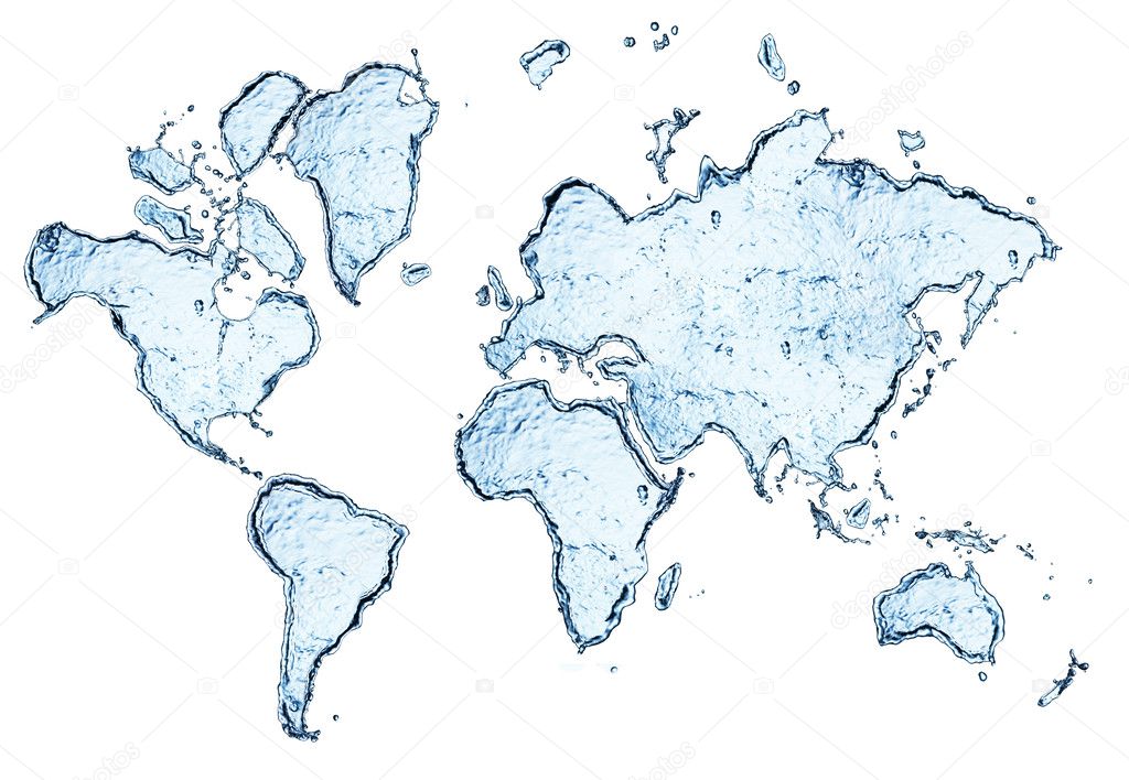 World map from water splashes — Stock Photo © Irochka #5442904