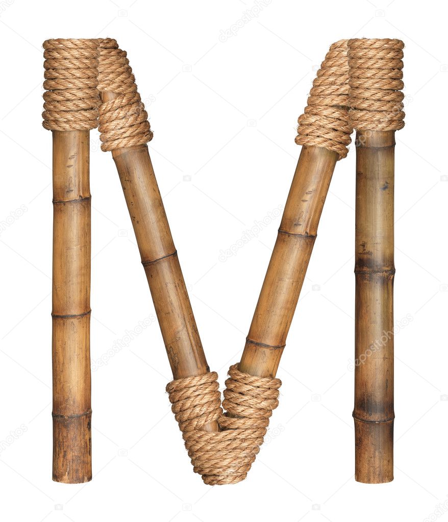 One letter of bamboo alphabet Stock Photo by ©Irochka 5921273