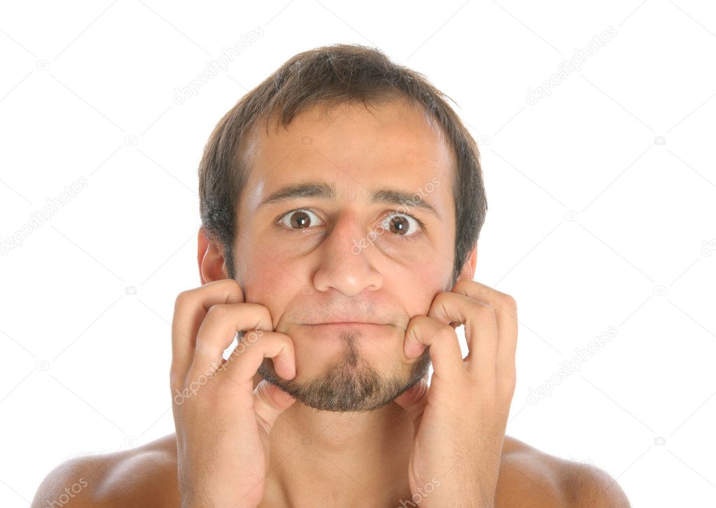Surprised man scratch face Stock Photo by ©Zametalov 5739841