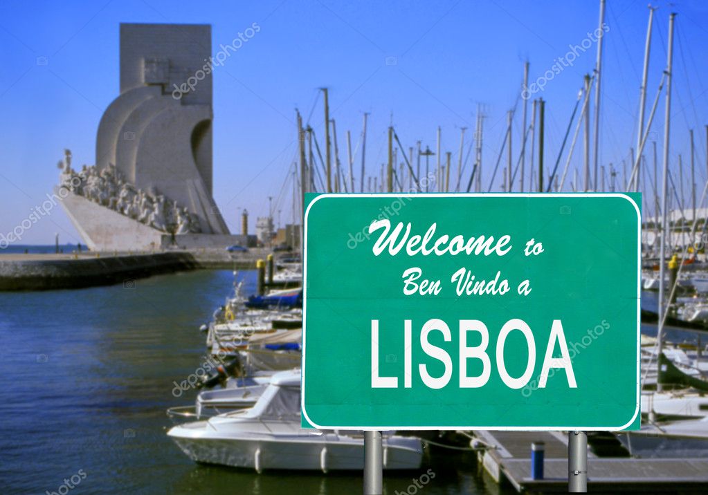 Welcome to Lisbon sign — Stock Photo © gvictoria #5520105
