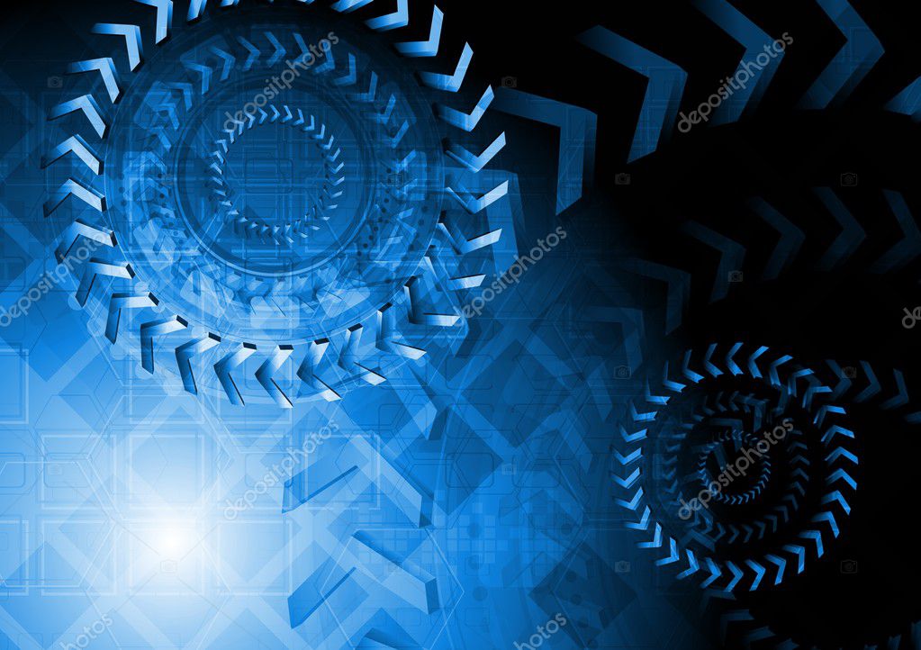 Technical blue design — Stock Vector © saicle #6639919