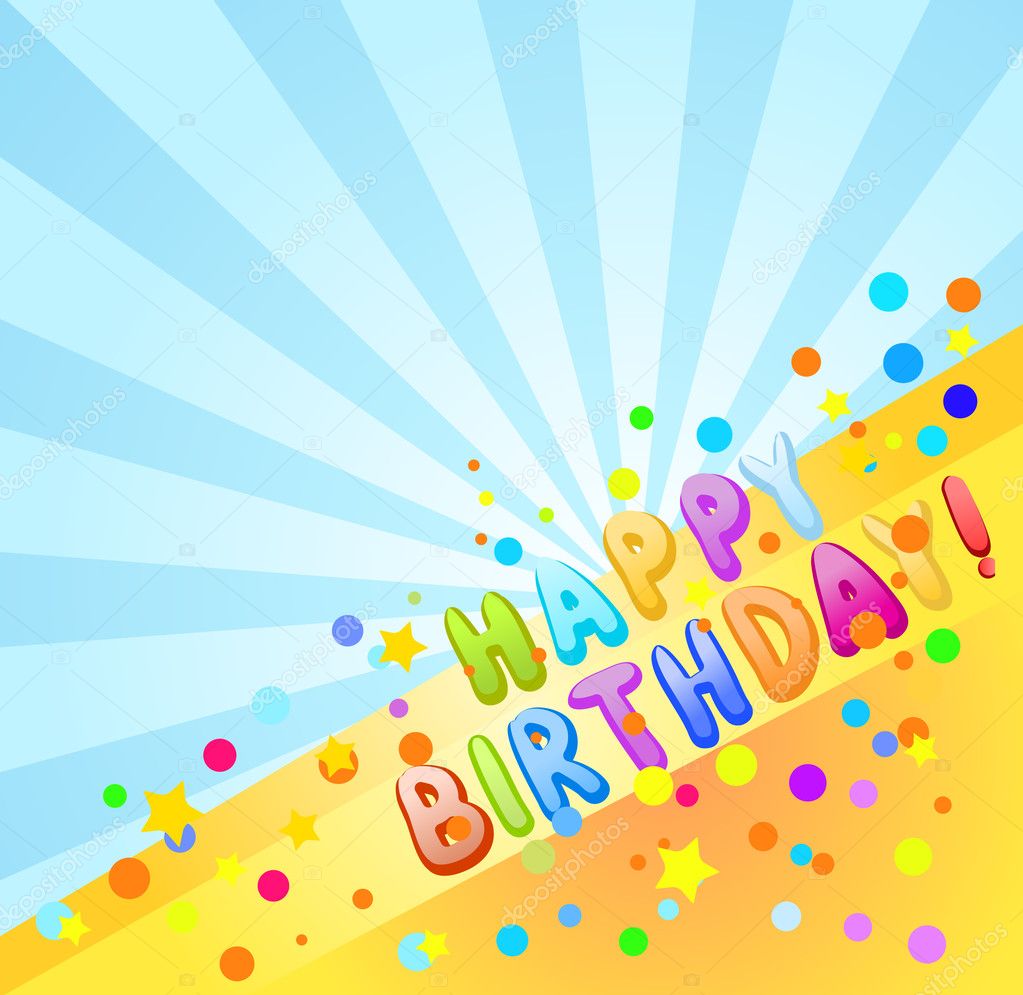 Happy birthday background — Stock Vector © Ghenadie #5794346