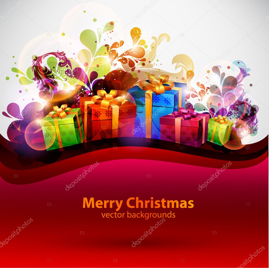 Christmas abstract poster — Stock Vector © theromb #6429965