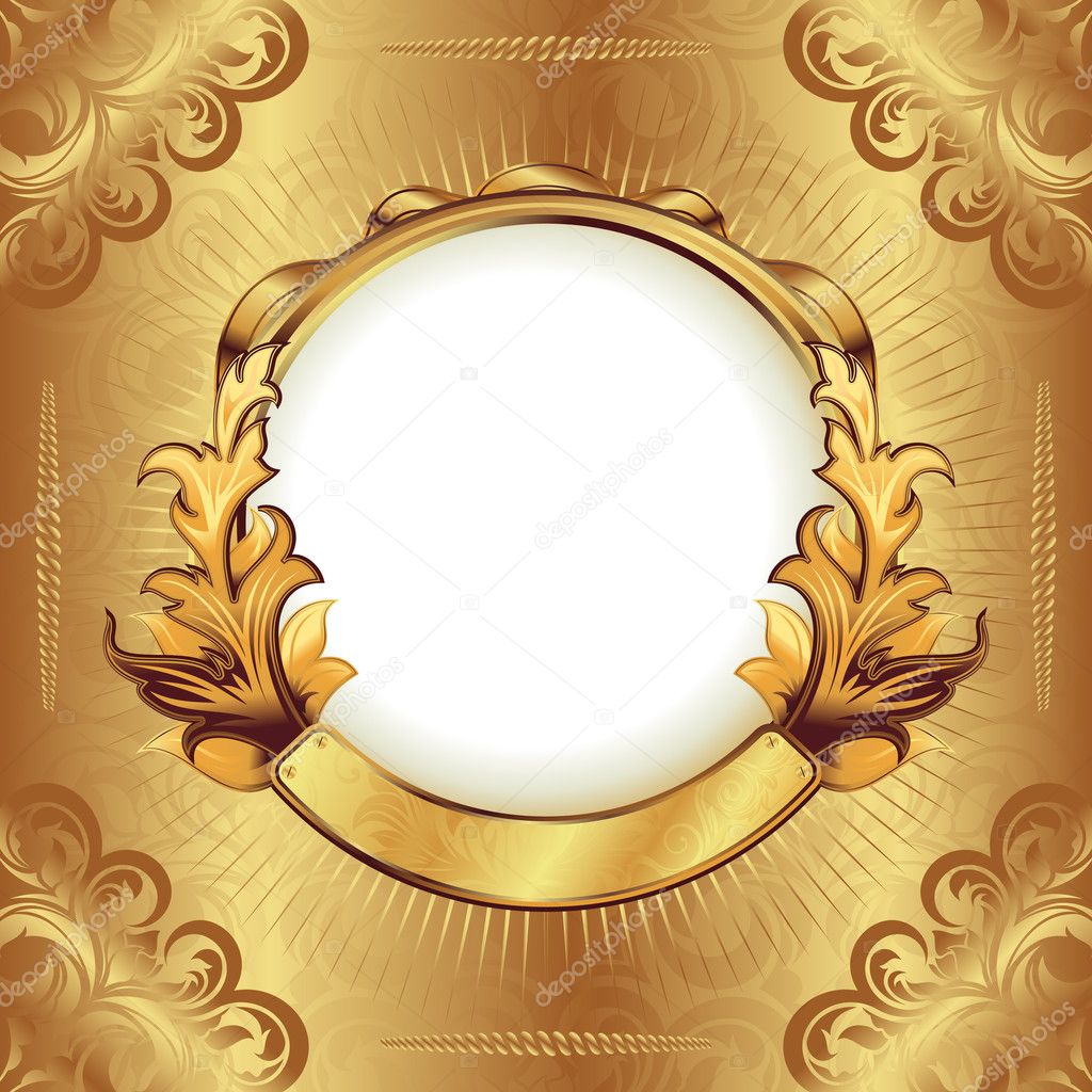 Gold vintage circle frame Stock Vector by ©Zybr78 6657288