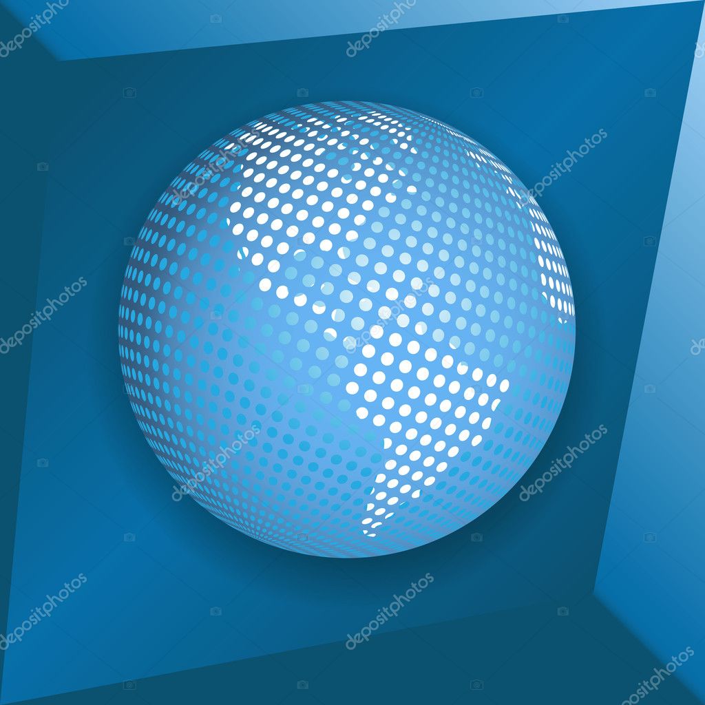 Blue globe — Stock Vector © brux17 #6437516 Blue globe — Stock Vector © brux17 #6437516