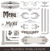Vector decorative calligraphic design elements & page decor — Stock ...