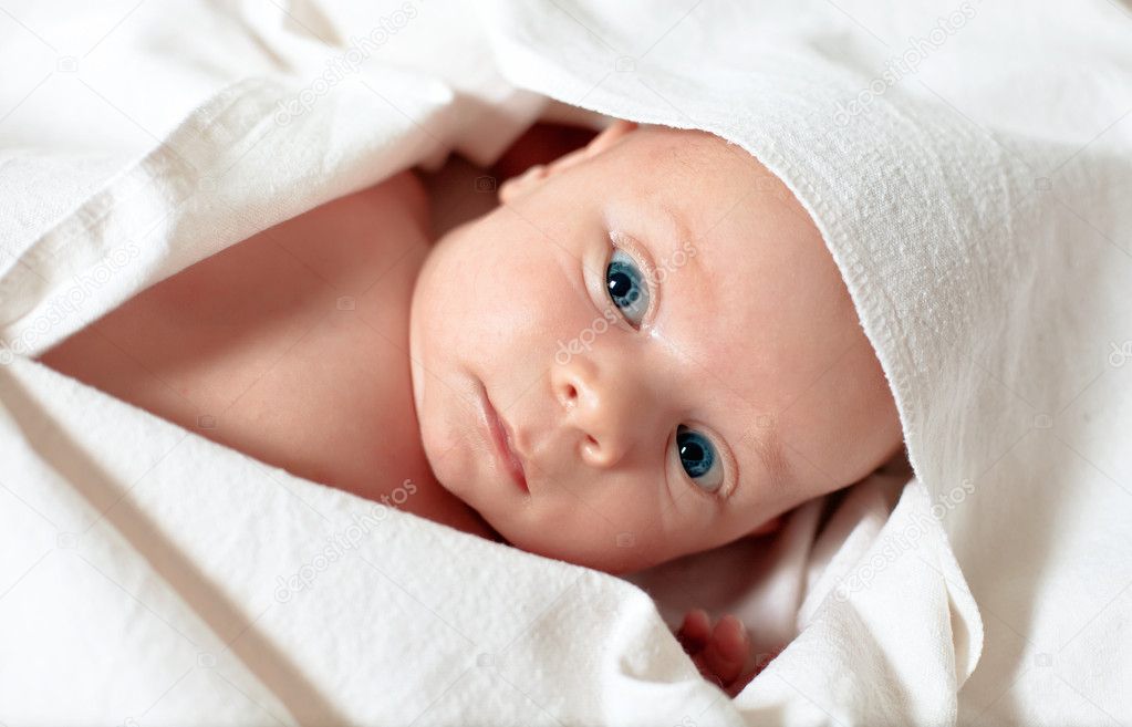 Picture of the newborn resting on a bed — Stock Photo © deltaoff #6296061