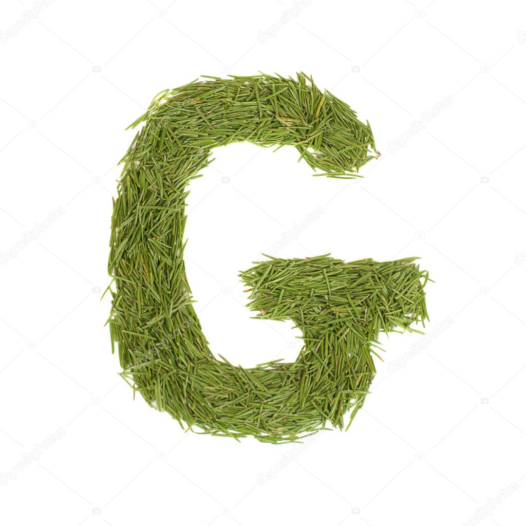 Green alphabet, letter G — Stock Photo © dovapi #5841389