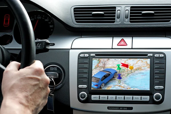 GPS navigation in modern car — Stock Photo © olechowski #7300782