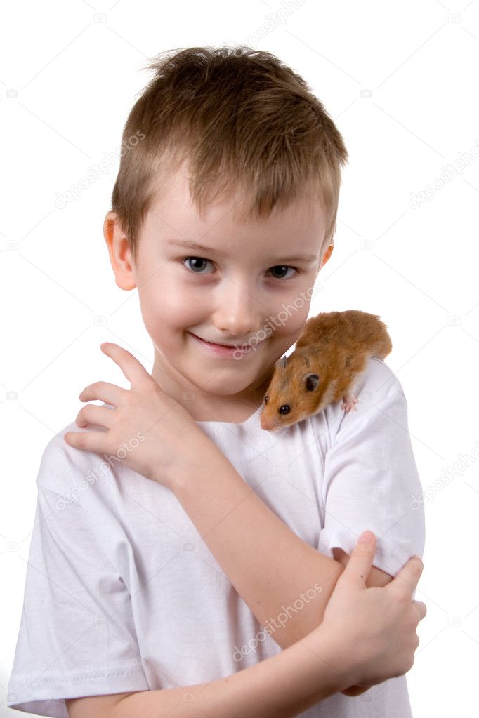 Boy with a hamster — Stock Photo © Enika100 #6278805