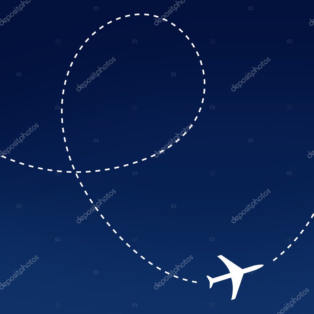 Airplane route — Stock Photo © leeser #5926713