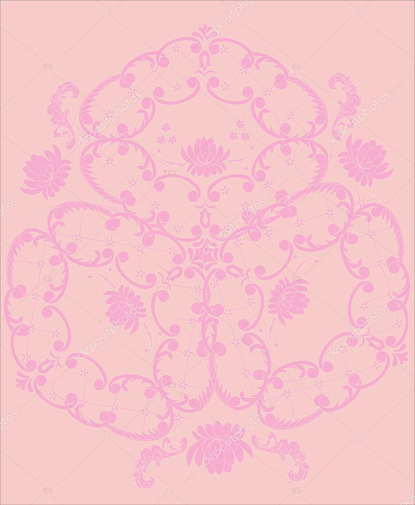 Light pink flower background — Stock Vector © Dr.PAS #6260597