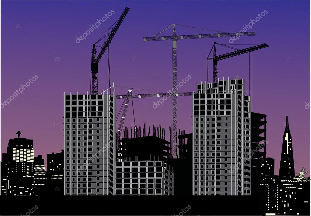 Night grey house building Stock Vector Image by ©Dr.PAS #6261102
