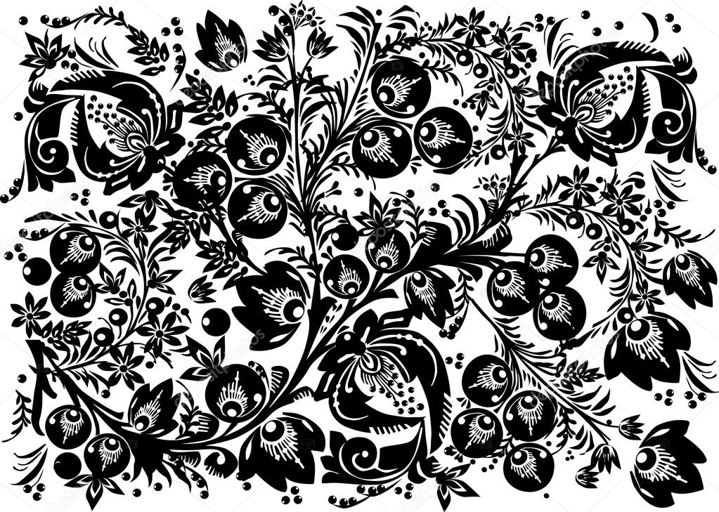 Background with black traditional design Stock Vector by ©Dr.PAS 6328449