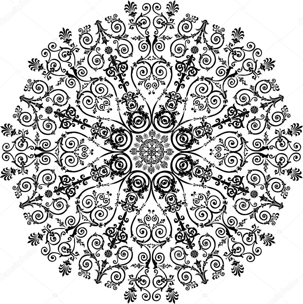 Diseño con círculo negro decorado Vector de stock #6328964 de ©Dr.PAS