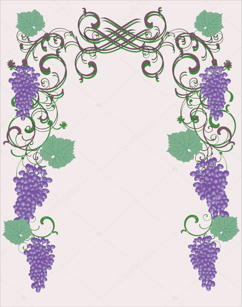 Vine frame on light background Stock Vector Image by ©Dr.PAS #6417557