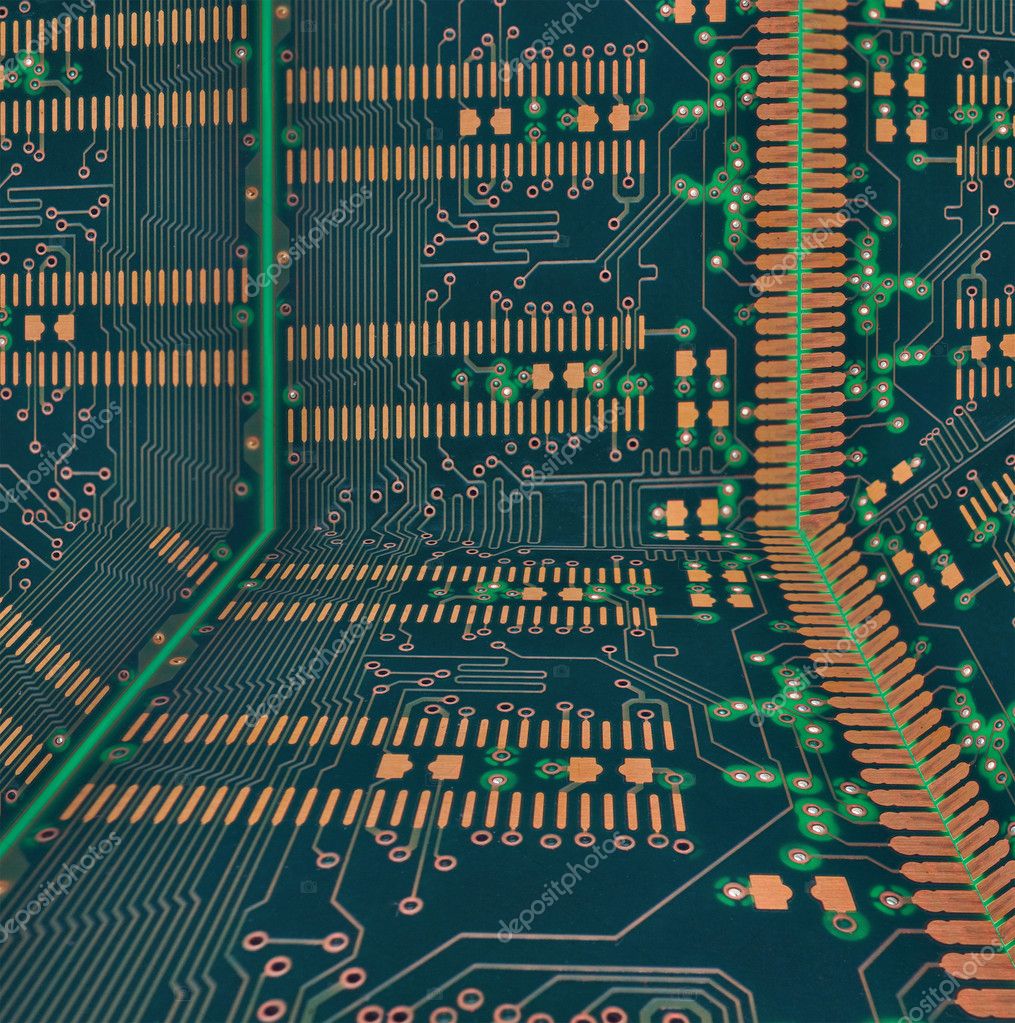 Electronic background with gold elements Stock Photo by ©Dr.PAS 6651113