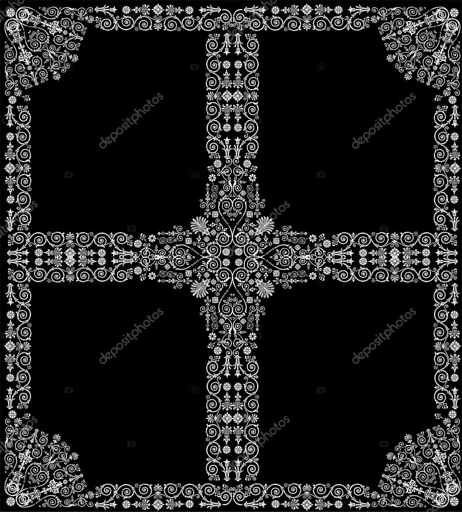 Four white decorated frames with curls — Stock Vector © Dr.PAS #6650155