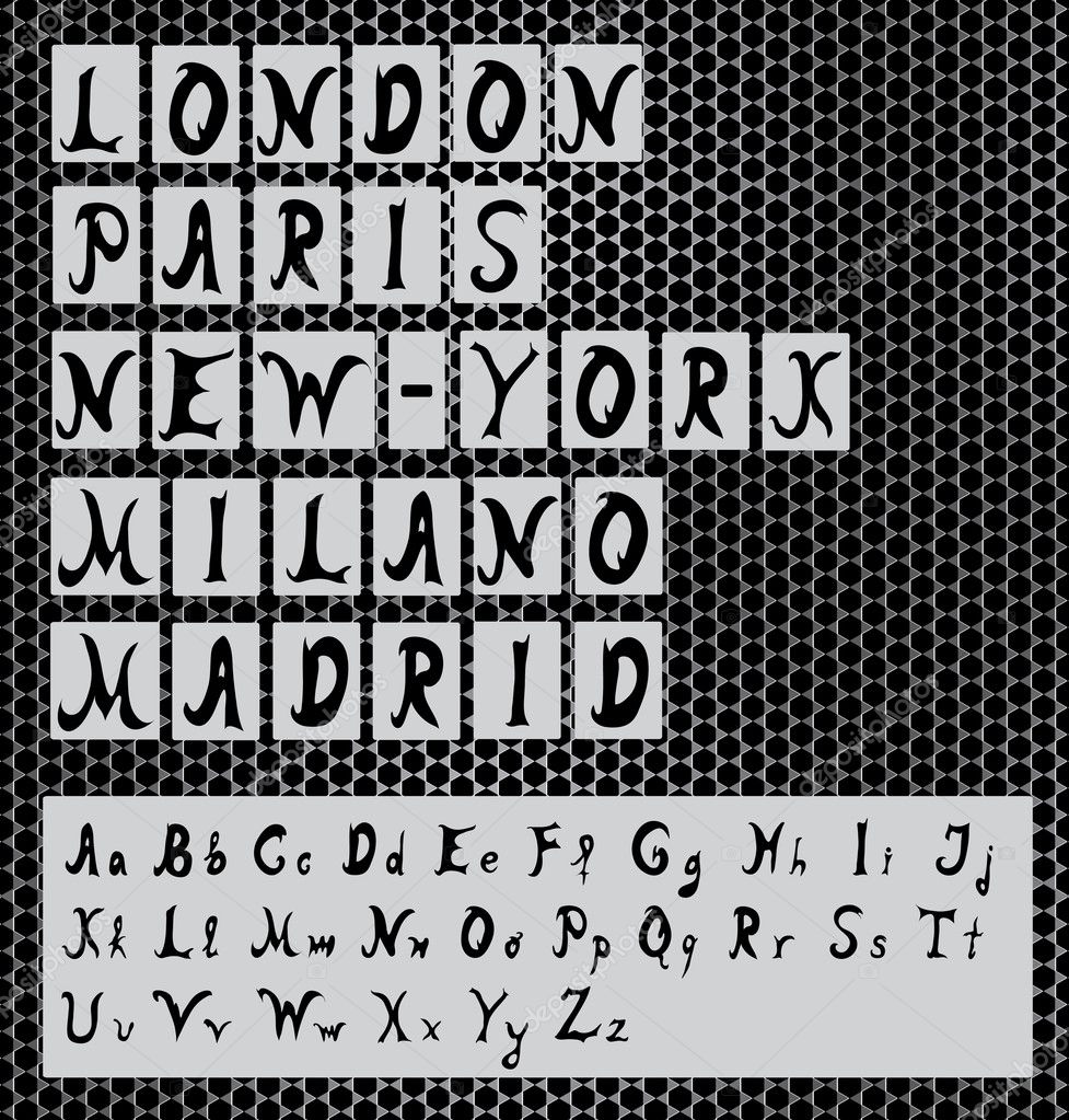 Original alphabet letters Stock Vector Image by ©Chantall #5737894