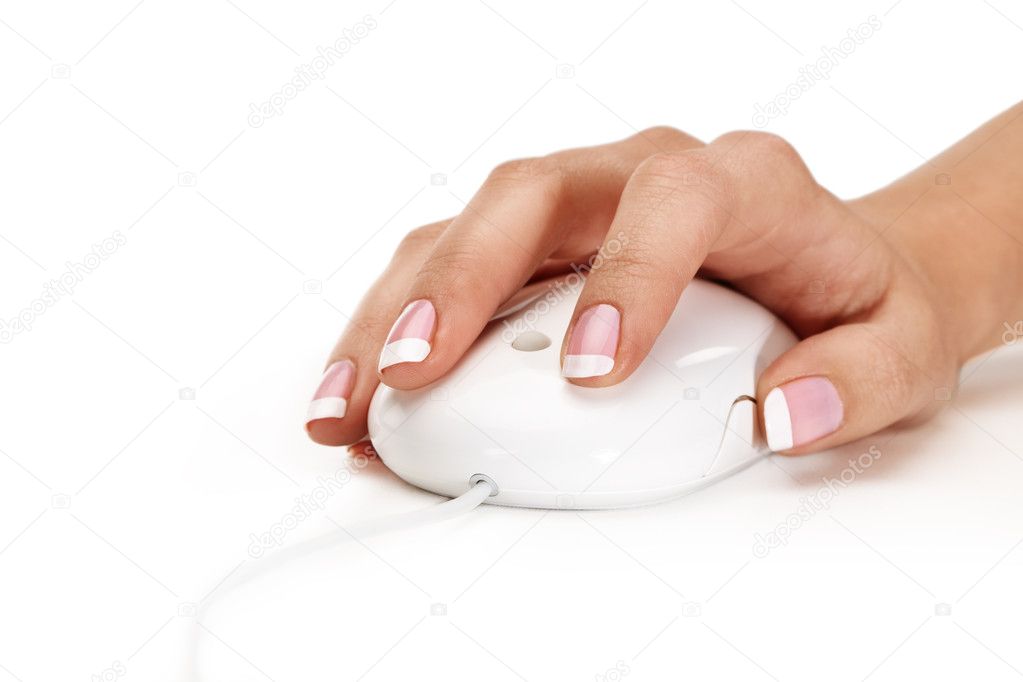 Hand holding mouse Stock Photo by ©mihhailov 5847411
