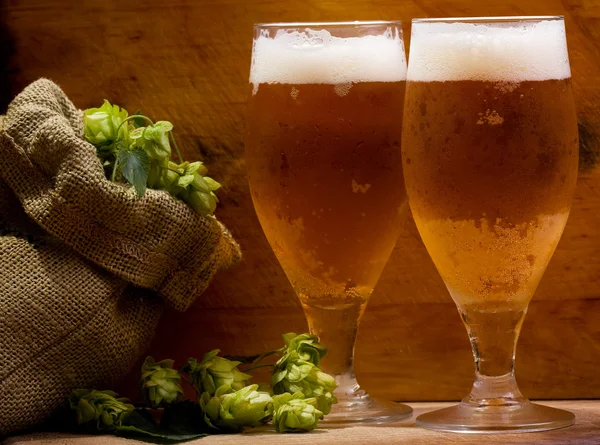 Still life with glasses of beer - Stock Image - Everypixel